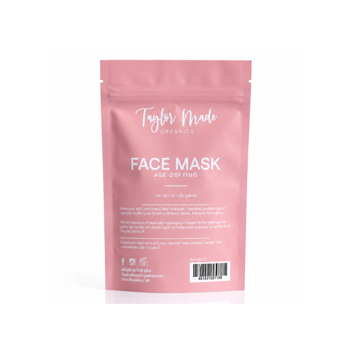 Age-defying Face Mask – Taylor Made Organics