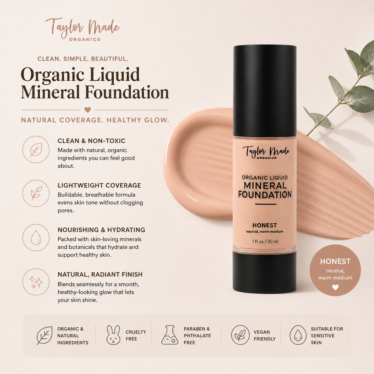 Choosing the right foundation shade – Taylor Made Organics